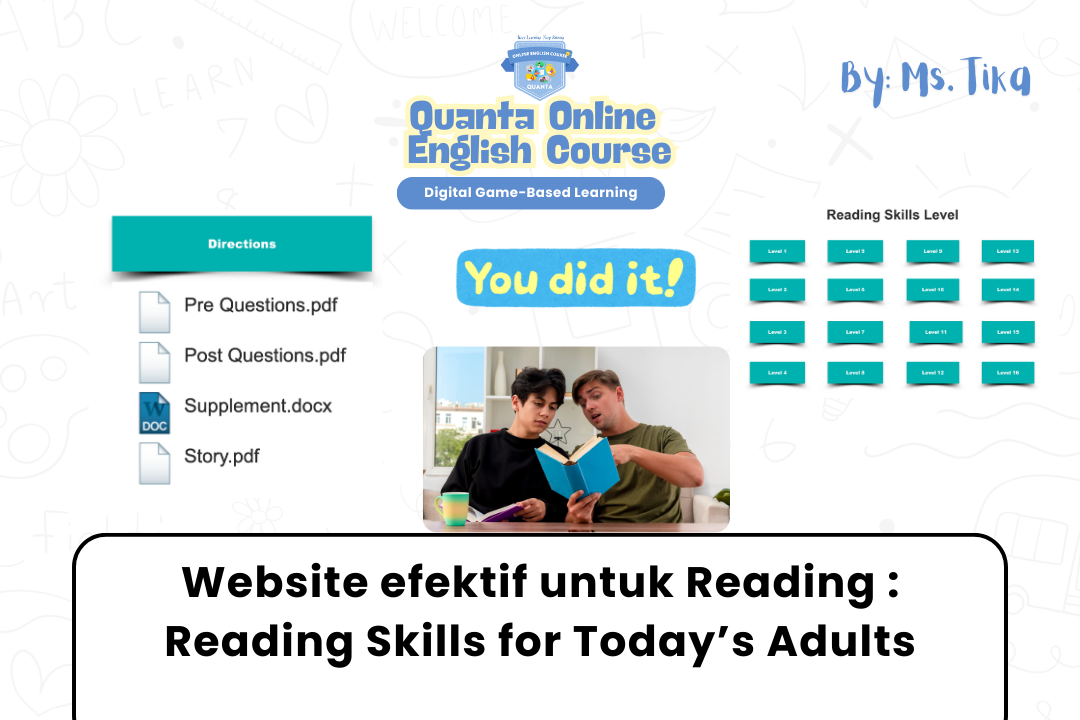 Website efektif untuk Reading : Reading Skills for Today’s Adults - Quanta English